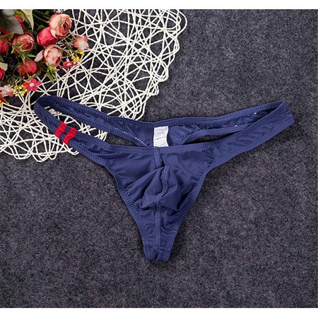New Ice Silk Sexy Mens Bikini Swimwear Elastic Briefs Thongs G-String ...