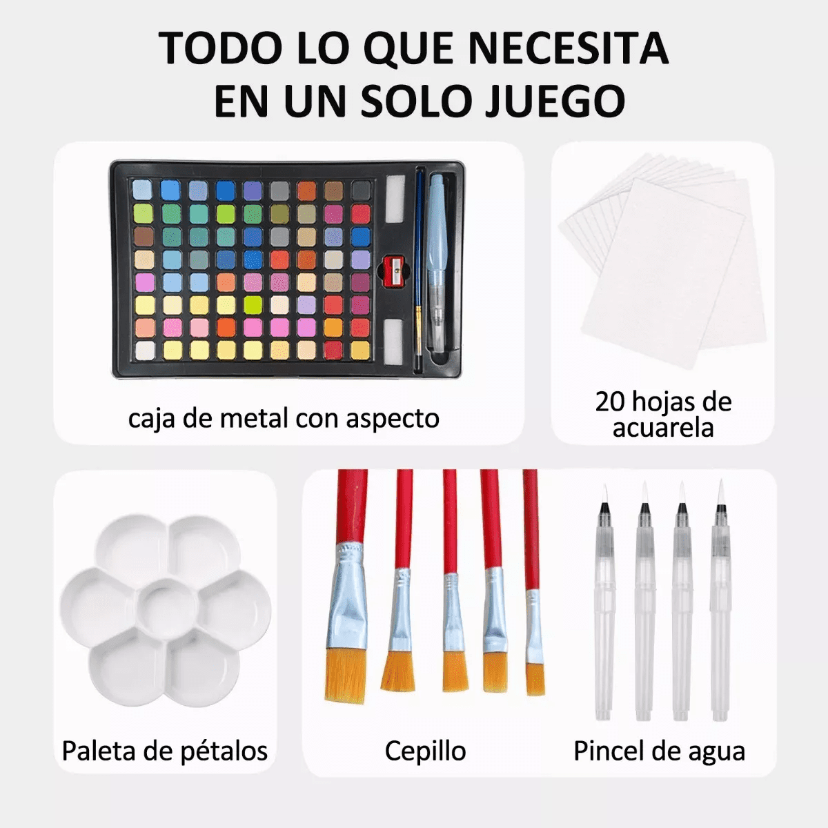 Set Arte Profesional Kit Dibujo Acuarelas Profesional 107pzs | Walmart ...
