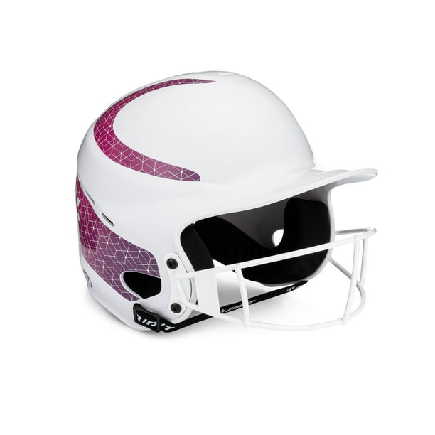 RIP-IT Vision Classic Softball Batting Helmet 2.0, White and Pink ...
