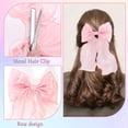 3 Pcs Pink Hair Bow Mesh Hairs Bow Clips for Women and Girls Large Long ...