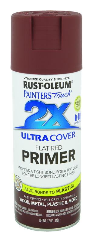 Rust-Oleum Painters Touch Ultra Cover Primer Flat Red Spray Paint 12 Oz ...
