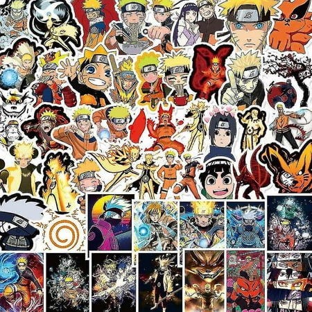50pcs Naruto Cute Cartoon Stickers Pvc Waterproof Decal For Kids ...