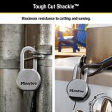 Master Lock Solid Steel 64 mm (2-1/ 2in) Padlock with Key, 24mm (15/16 ...
