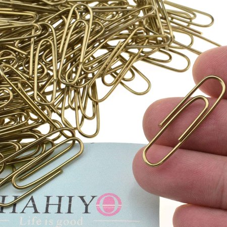 Paper Clips 1.3" (33mm) Length Brown Paperclips Vinyl Coated Prevent ...