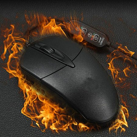 Maoww Thermostatic Corded Heated Mouse Three-speed Heating Mouse for ...