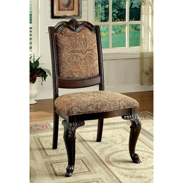 Set of 6 Formal Dining Chairs, Brown Antique Traditional Look, Majestic ...