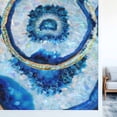 Blue Abstract Marble Privacy Window Film, Decorative Stained Glass ...