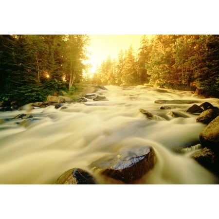 Flowing Water In Rushing River Provincial Park Near Kenora Ontario ...