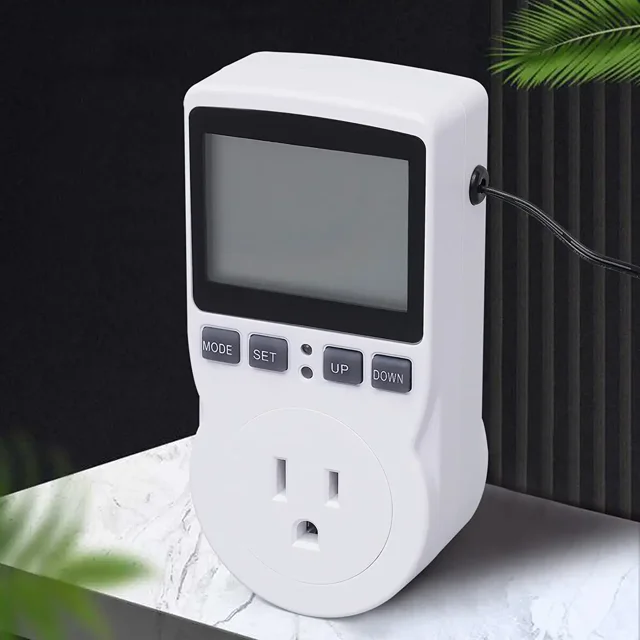 MONIPA Socket Heating Cooling AC100-250v 15A Digital Thermostat Outlet ...