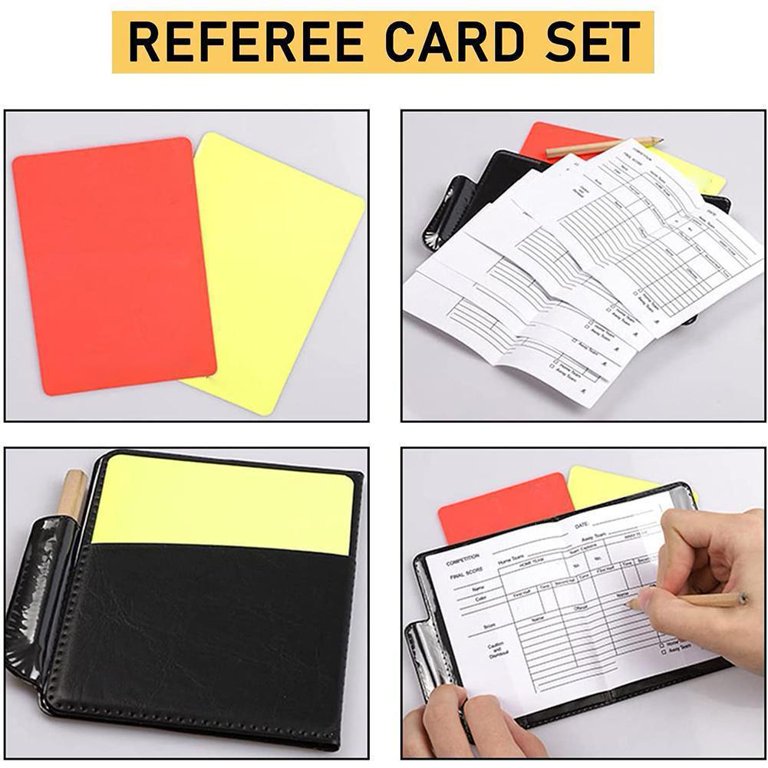 Soccer Referee Bag 1 Set Football Referee Wallet Notebook With Red Card ...