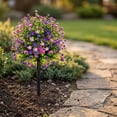 17.7" Realistic Artificial Ground Stake Flower, Outdoor Faux Garden ...