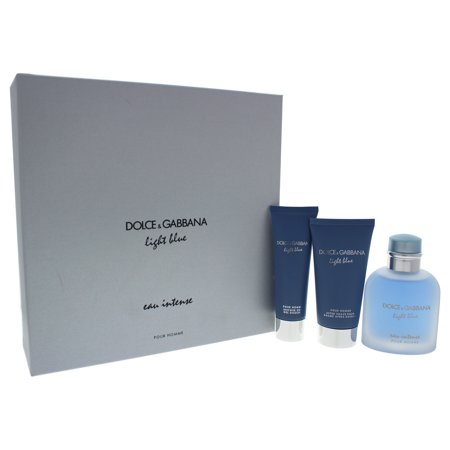 Light Blue Homme Eau Intense by Dolce and Gabbana for Men - 3 Pc Gift ...