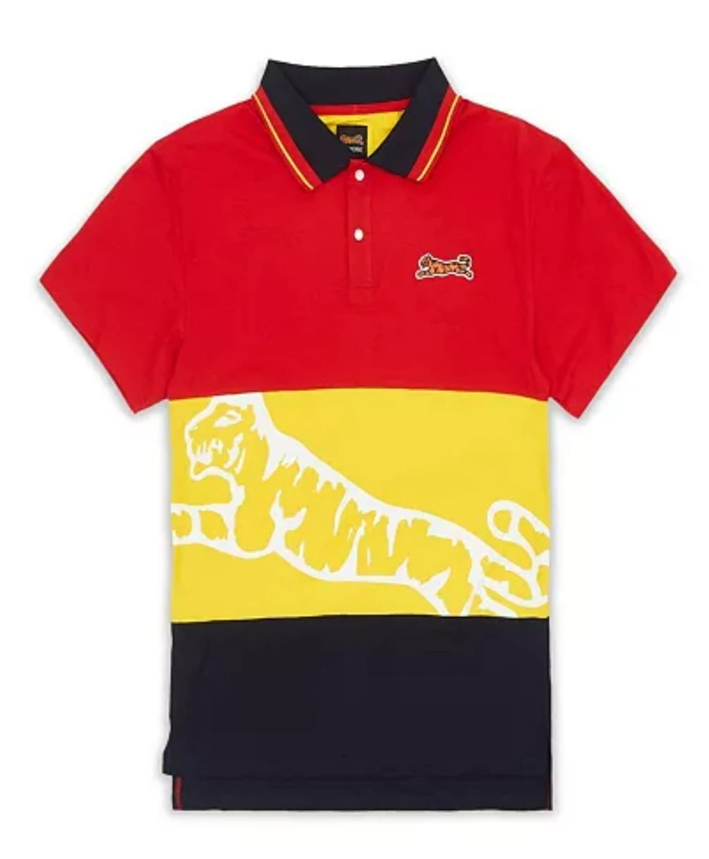 Le Tigre Men's Assorted Embroidered Tiger Logo Polo Shirt (Small, Big ...