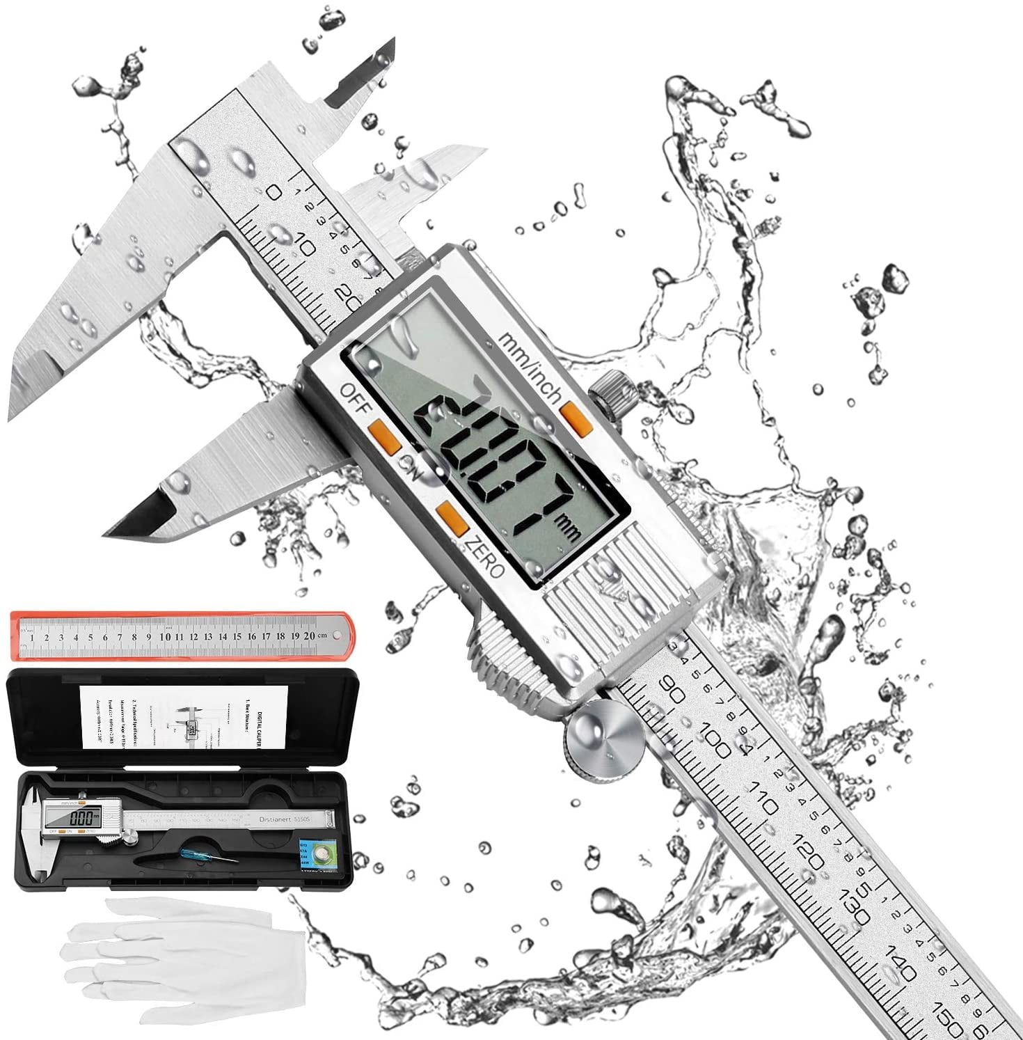 Proster Digital Vernier Caliper 8inch/200mm Digital Calipers Dial ...
