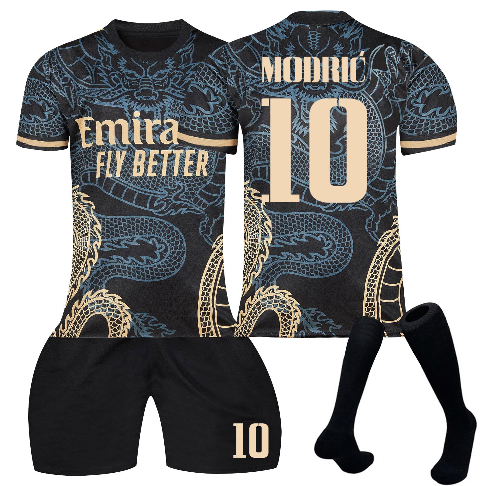 GZSL 2021 European Soccer Club Black Special Soccer Jersey, #10 MODRIC ...