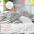 Black Line 4 Piece Duvet Cover Set Queen Size Abstract Black Beige Wave ...