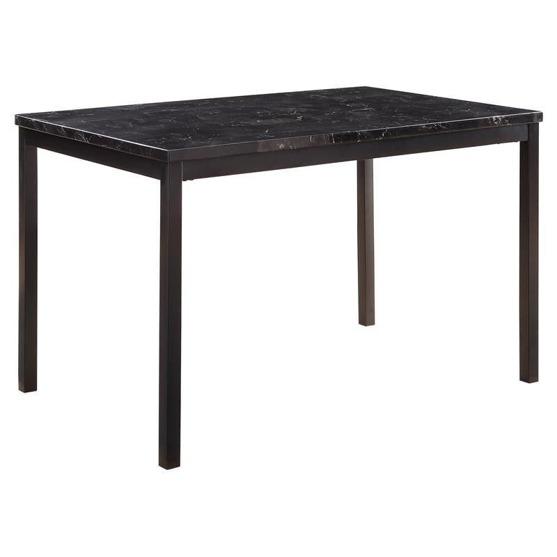 Lexicon Tempe Contemporary Metal Base Dining Room Table in Black ...