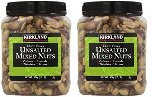 Kirkland Signature Extra Fancy Unsalted Mixed Nuts, 40 Ounces (2 Pack ...