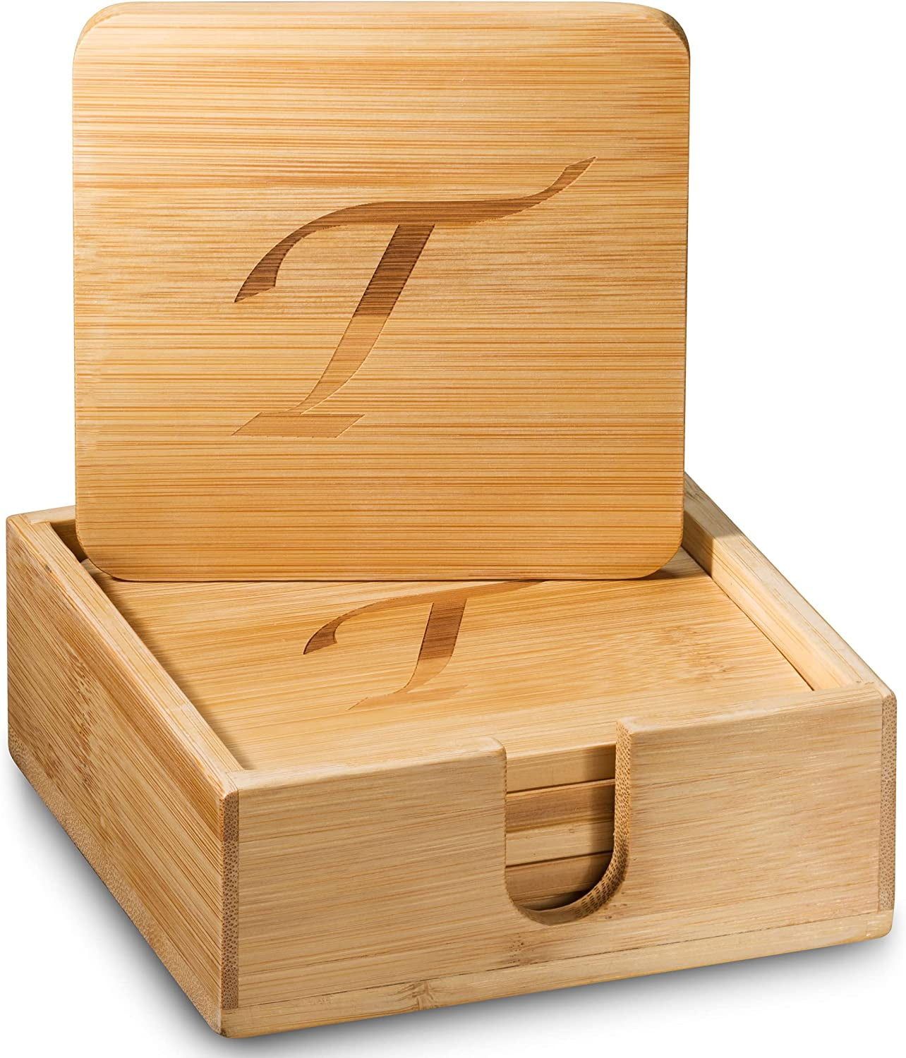 Personalized Monogrammed Coaster Set | Includes 6 Drink Coasters with ...