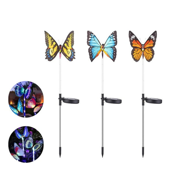 Solar Butterfly Stake Light IP65 Waterproof Garden Butterfly Light Eco ...