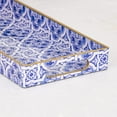 MAONAME Blue Decorative Tray, Plastic Serving Tray with Handles ...
