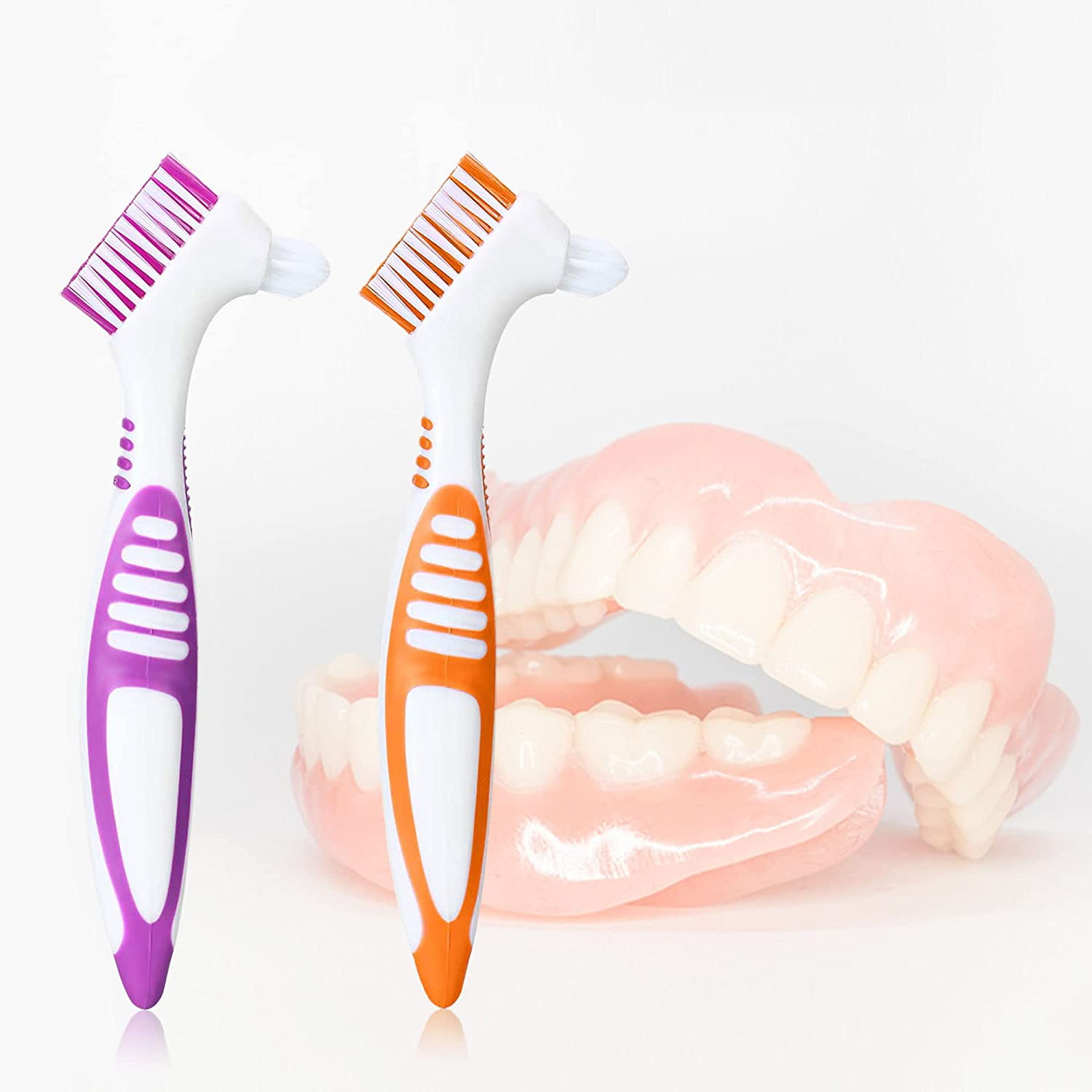 Denture Brush Denture Toothbrushes，Cleaning Brush Double Sided ...