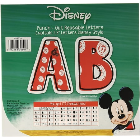 Eureka Disney Mickey Mouse Red and White Punch Out Letter Classroom ...