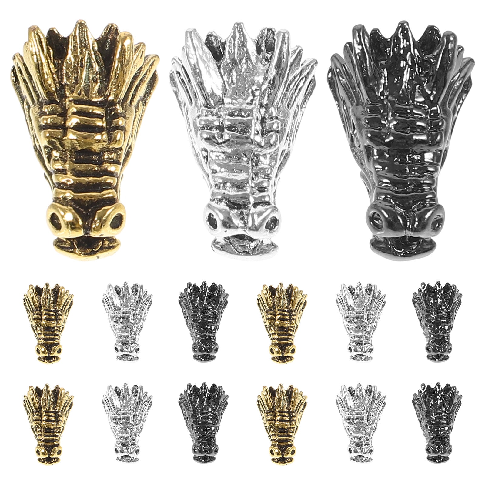 Click here for Oakleem 15pcs Dragon Head Spacer Beads Metal Drago... prices