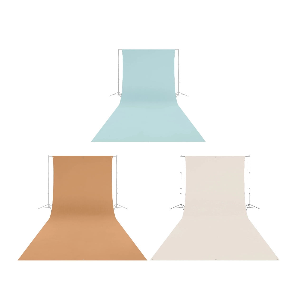 Westcott 9' x 10' Photo Backdrops 3-Pack of Neutral Colors (Brown ...