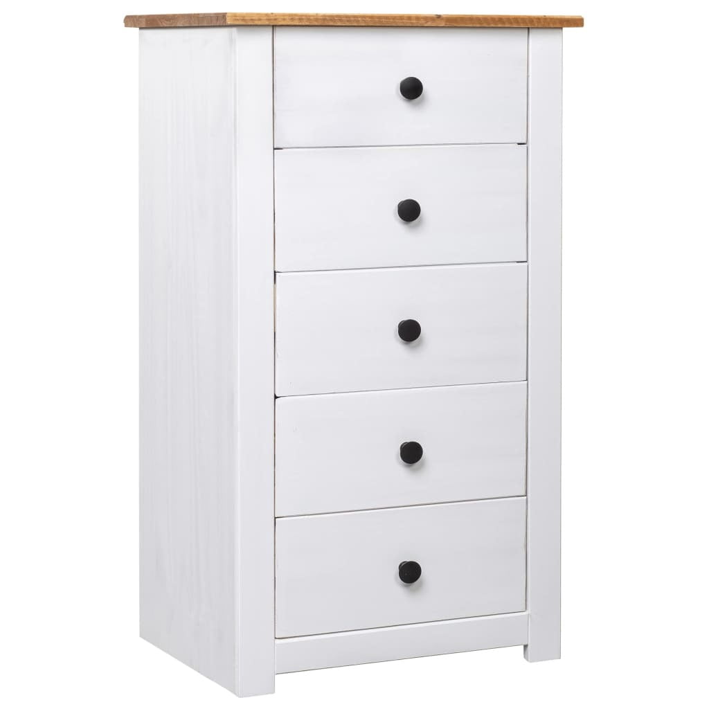 LANTRO JS Sideboard White 18.1"x15.7"x35" Pine Panama Range - Walmart.com