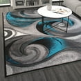 BizChair Modern Woven Area Rug, Hand Carved (8 Feet X 10 Feet ...