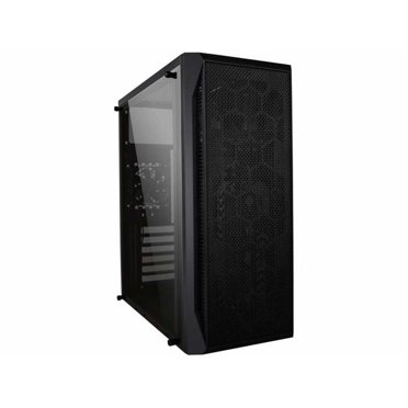 DIYPC Shadow-H3-ARGB Black Steel / Tempered Glass ATX Mid Tower ...