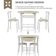 31.5" Drop Leaf Dining Table Set for 2, 3 Pieces Dining Table with ...