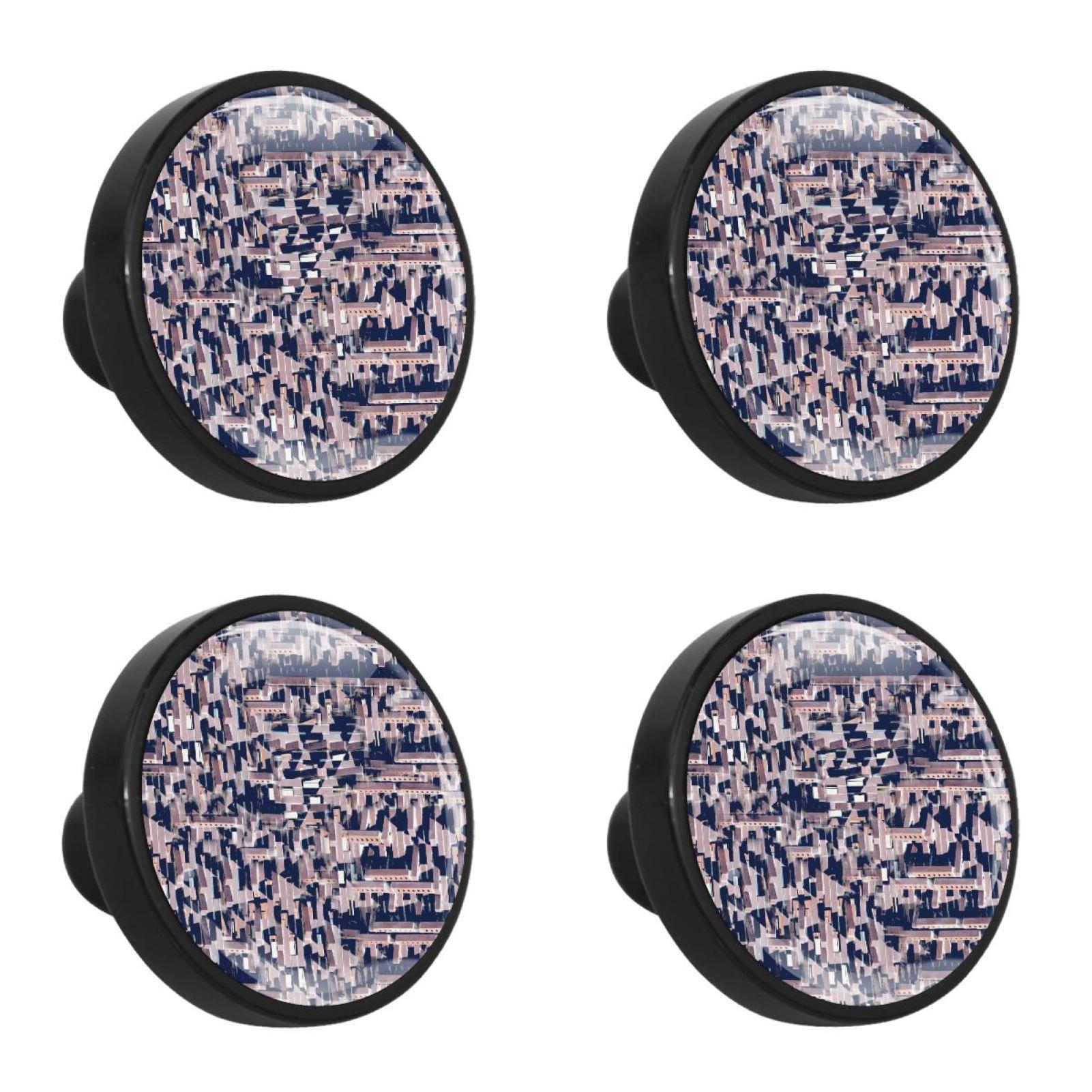 4 Pcs Geometry Knobs for Kitchen Cabinet Cupboard Dresser Bookcase Drawer Pulls Handles Round ...