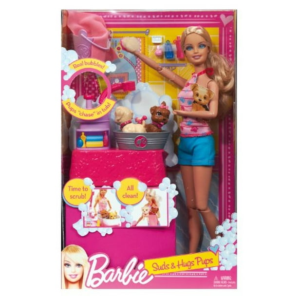 Barbie Suds and Hugs Pups Playset Barbie Barbie | Walmart en línea