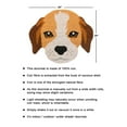 RugSmith Natural Machine Tufted Shaped Beagle face, 20" x 24",Natural ...