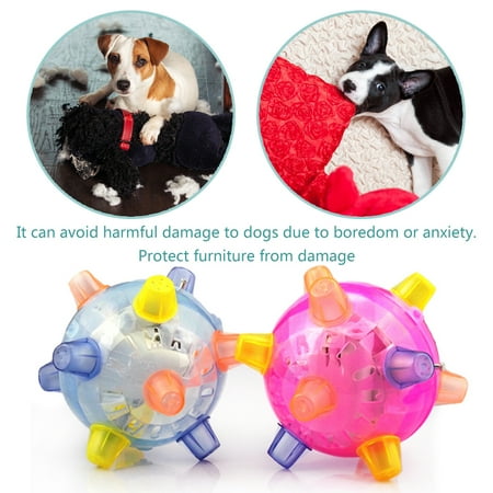 Jinveno Jumping Activation Ball - Musical Light Up LED Dancing Pet Ball ...