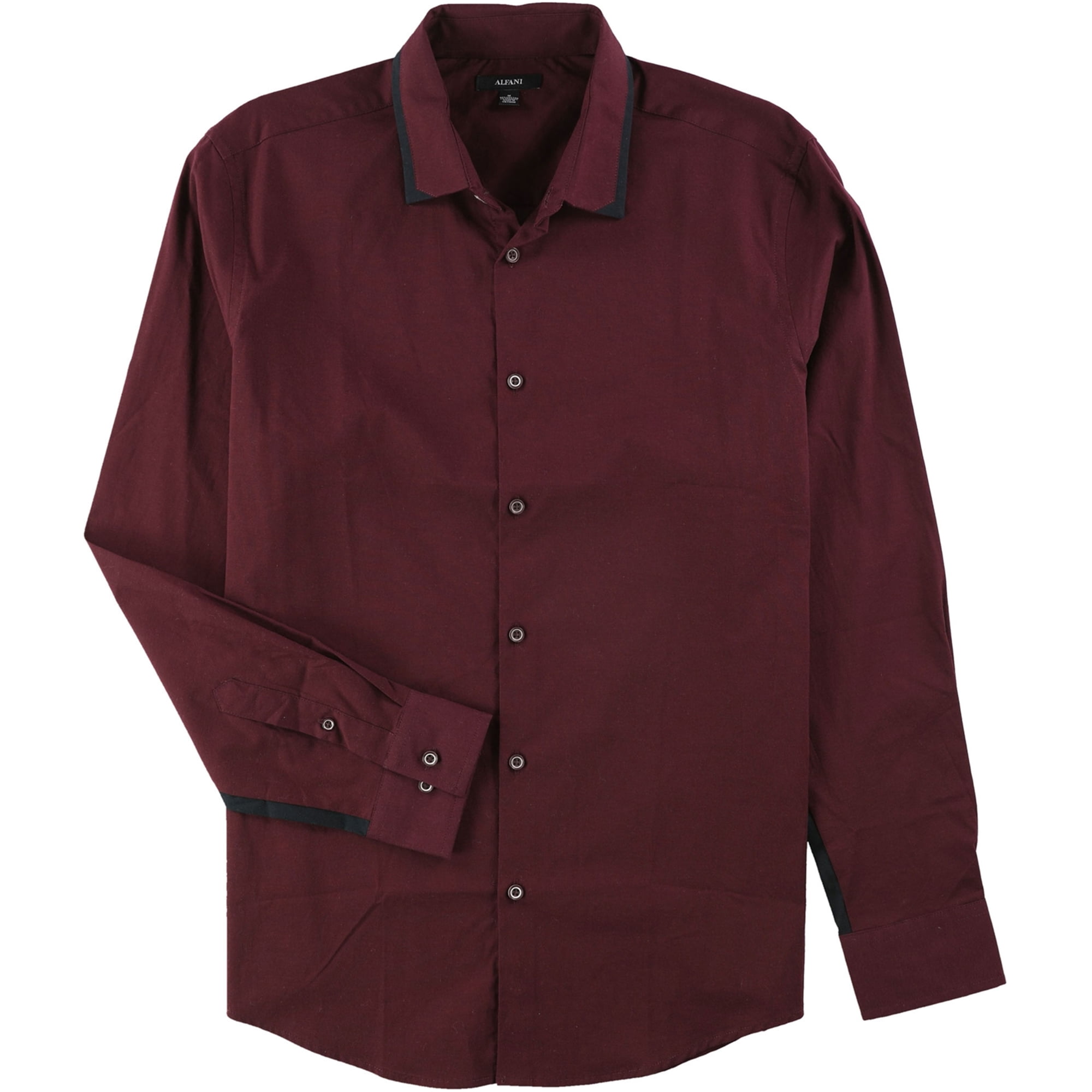 Alfani Mens Contrast Button Up Shirt, Red, Medium - Walmart.com