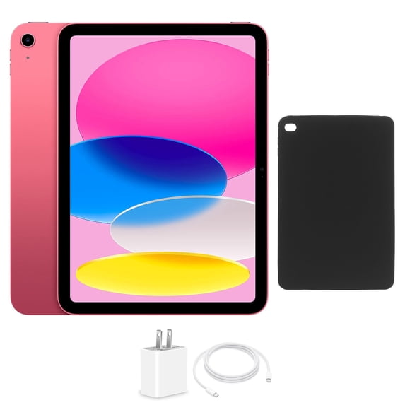 Restored Apple iPad 10 10.9 64GB Pink Wi-Fi Bundle, Includes Protective ...