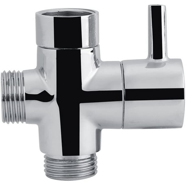 3-Way Shower Diverter with Valve Solid Brass with Chrome Plating Water ...