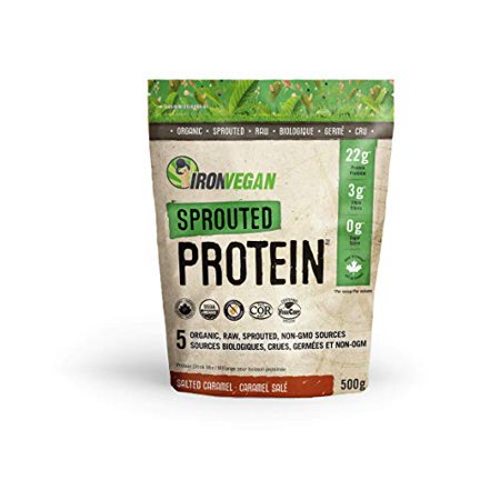 Iron Vegan Sprouted Protein Powder Salted Caramel | Walmart Canada