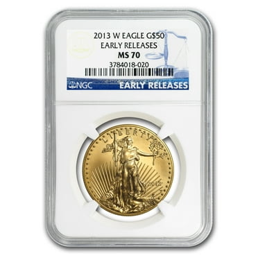 2006-W 1 oz Burnished Gold Eagle MS-70 NGC - Walmart.com