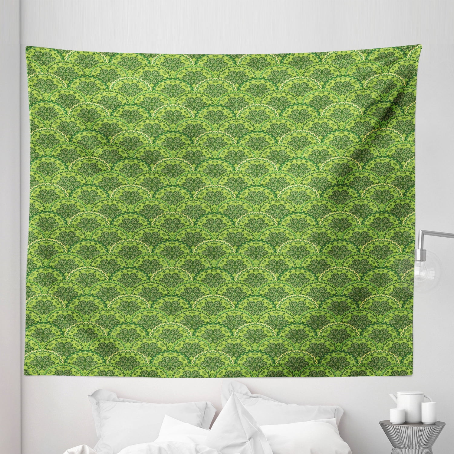 Mandala Tapestry, Floral Circles Overlapping Symmetrical Design ...