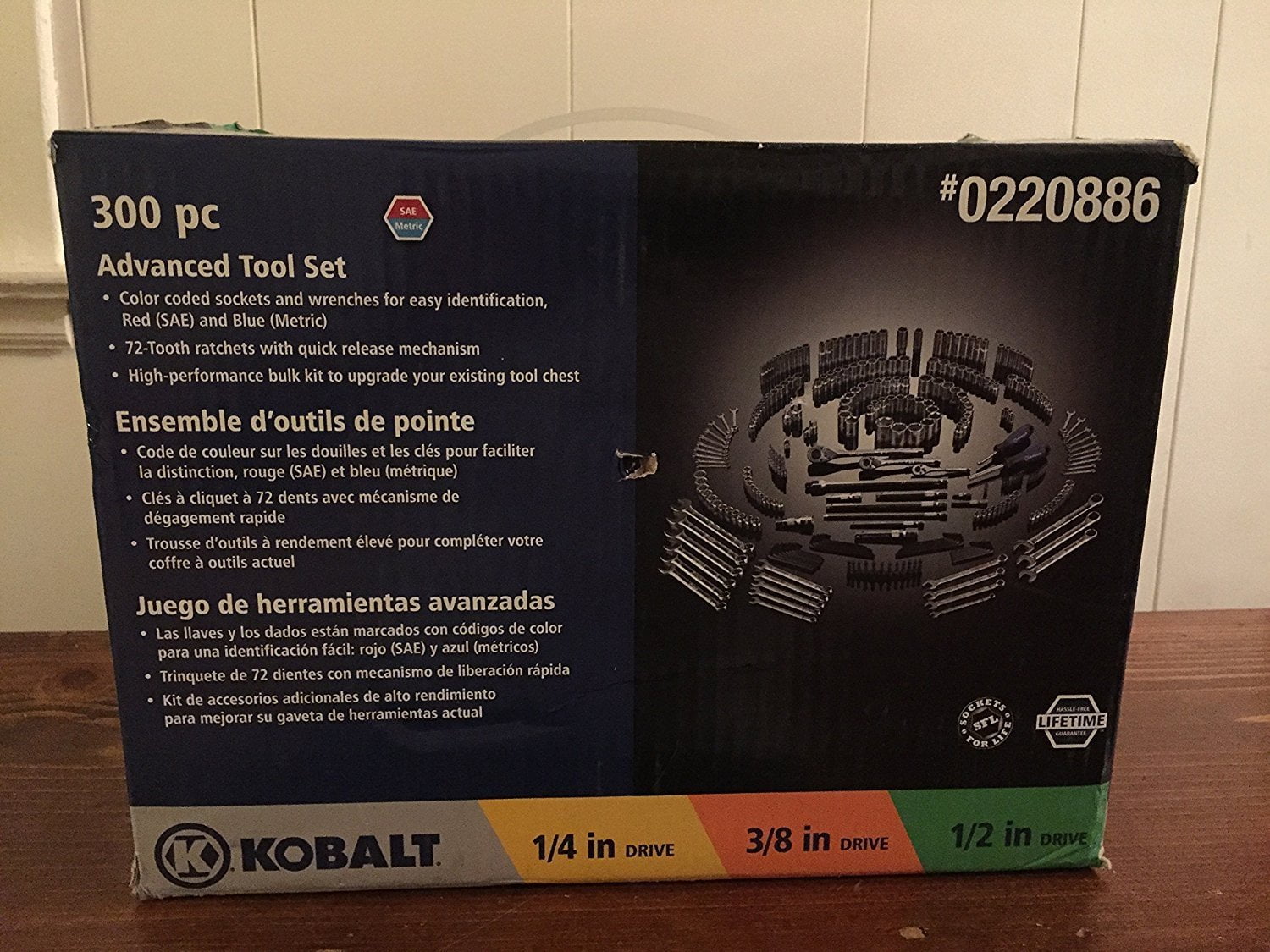 Kobalt 300-Piece Tool Set Standard Metric Mechanic's Set Kit Sockets ...