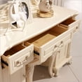 European mirror table modern bedroom dresser French furniture white ...