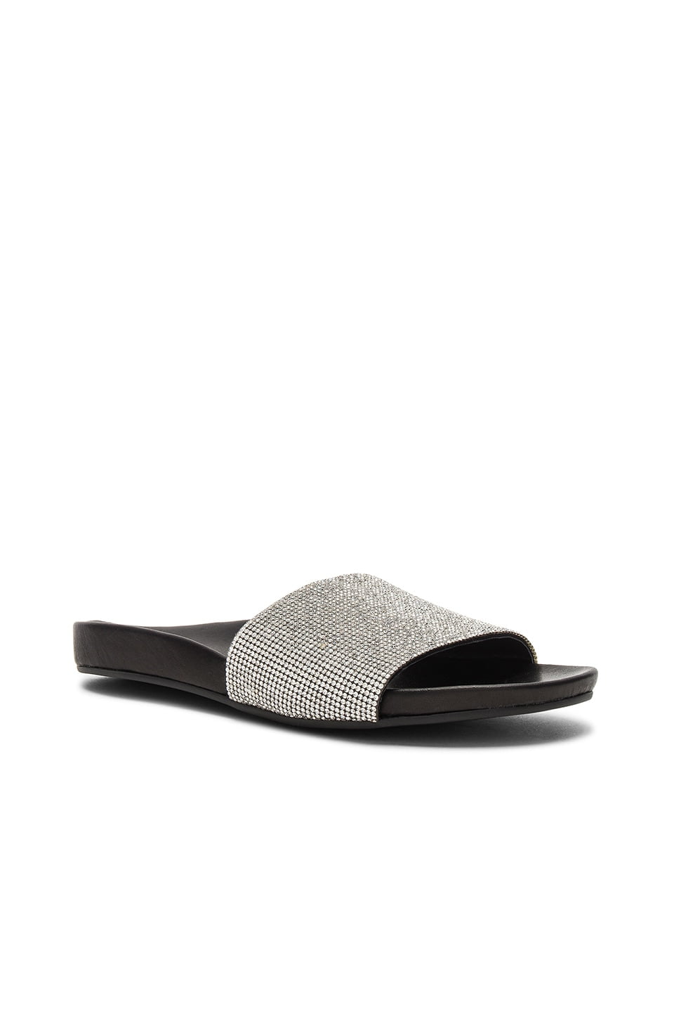 Schutz x REVOLVE Kallana Slip-on Crystal Slide Black Mule Slides ...