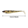 5pcs Soft Lures Little Lead Fish 2.76/4 Inch Paddle Tail T Tail Anti ...