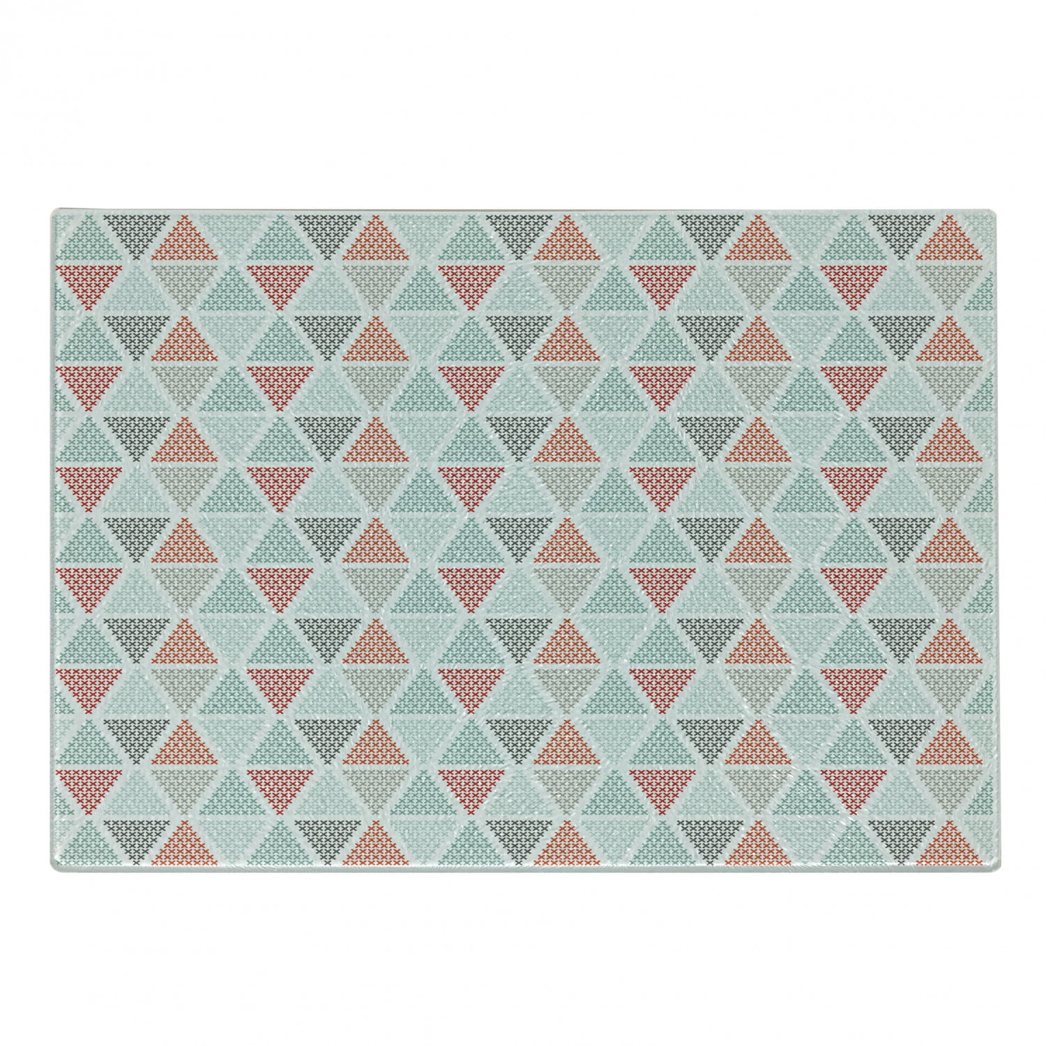 Geometric Cutting Board, Harlequin Pattern with Small Crosses in Pastel ...