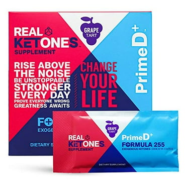 Real Ketones BHB - Peach with Caffeine, 10 Count - Walmart.com