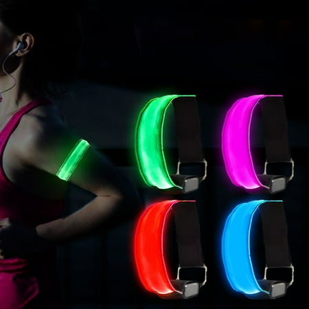 Newly Upgraded Version LED Arm Bands Lighting Bike LED Luminous Armband ...